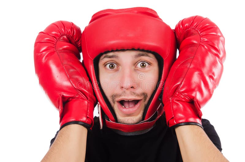 Funny boxer isolated stock image. Image of glasses, fighter - 47314527