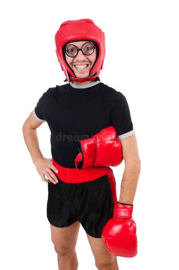 Funny boxer isolated stock image. Image of infuriated - 47314901