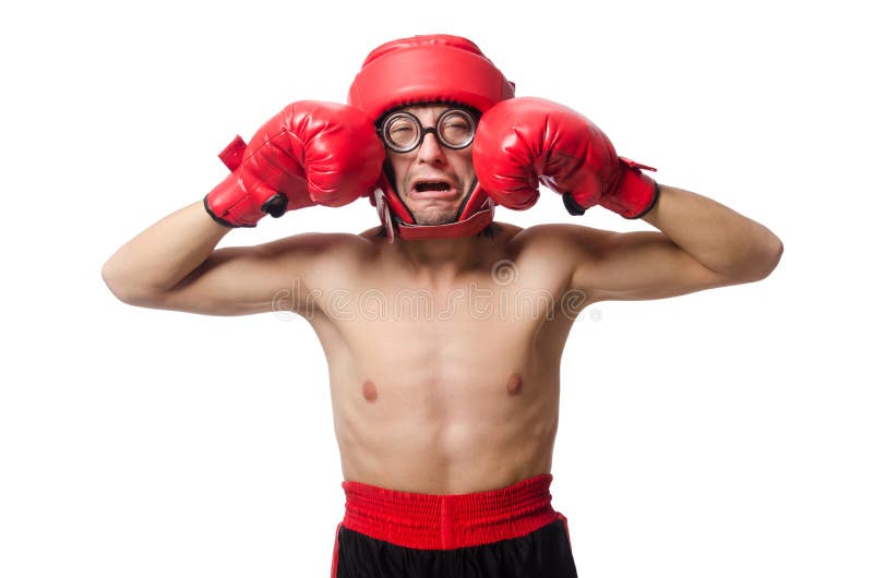 Funny boxer isolated stock photo. Image of beaten, body - 47315004
