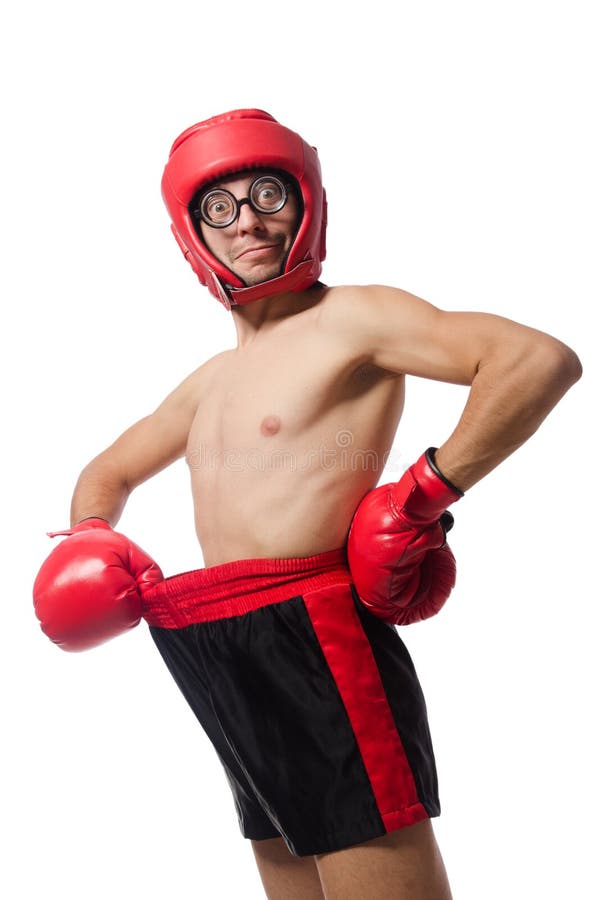 Funny boxer isolated stock photo. Image of infuriated - 47315026