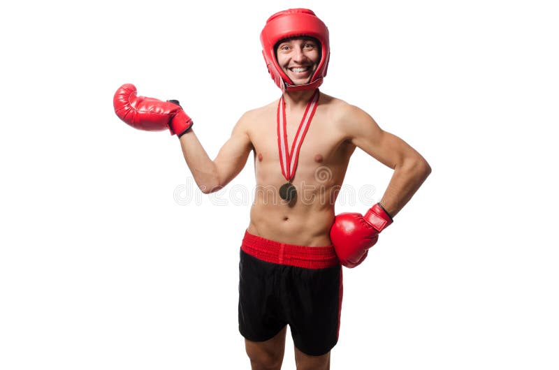 Funny boxer isolated stock image. Image of fight, glasses - 47315349
