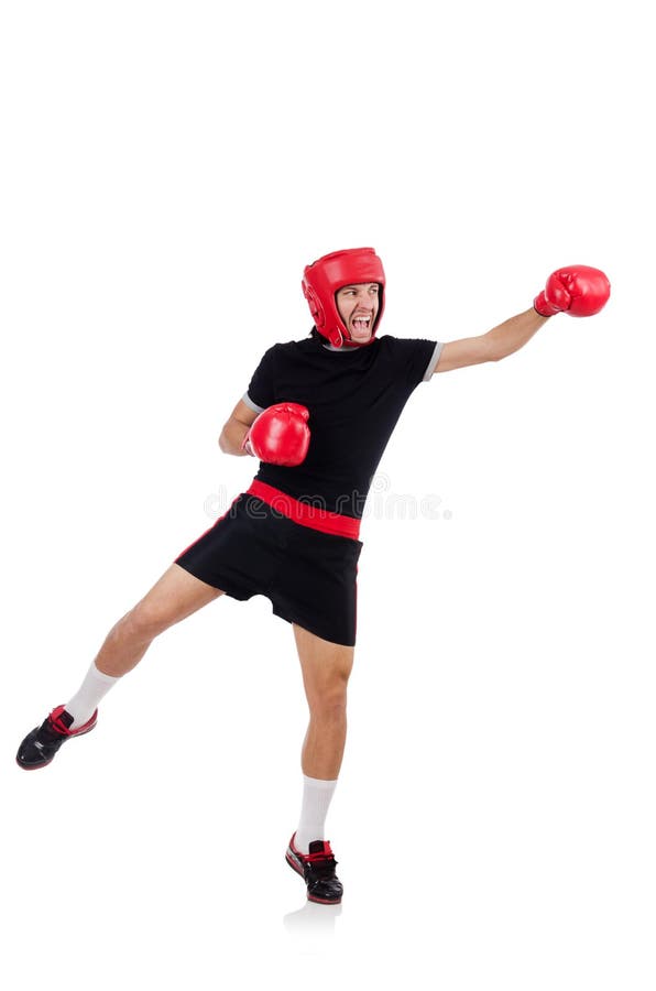 Funny boxer isolated stock photo. Image of boxing, infuriated - 47566500