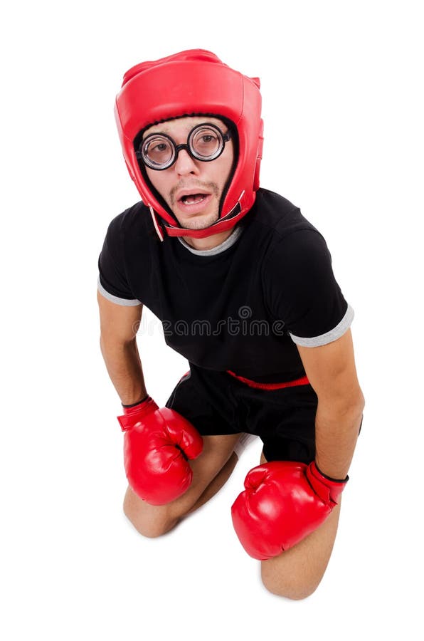 Funny boxer isolated stock photo. Image of athlete, healthy - 47566630