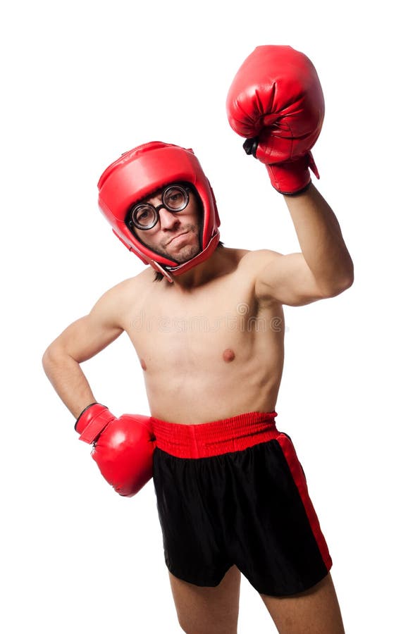 Funny boxer isolated stock photo. Image of body, glasses - 47566726