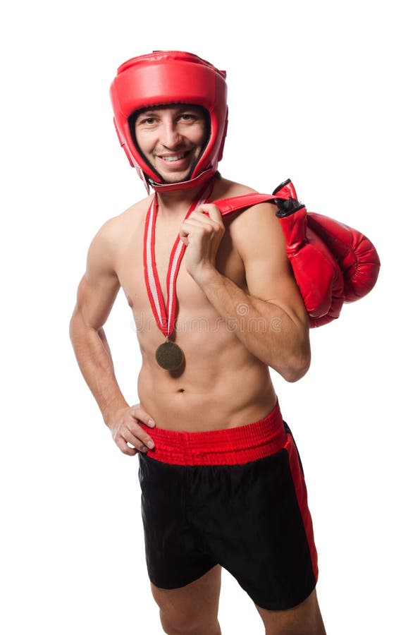 Funny boxer isolated stock image. Image of fight, glasses - 47566793