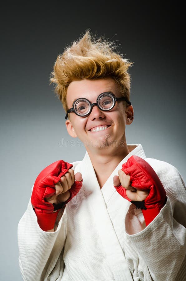 Funny boxer in sport stock photo. Image of fight, body - 47574644