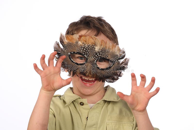 Funny Boy with Carnival Mask Stock Photo - Image of beautiful, holiday ...