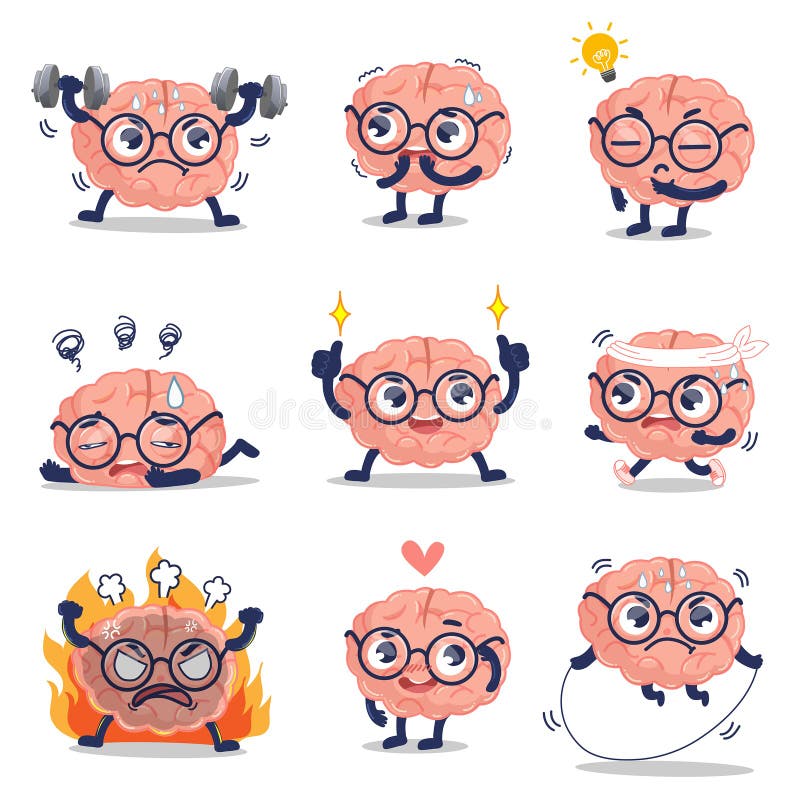 Funny Brain Character Stock Illustrations – 10,497 Funny Brain ...