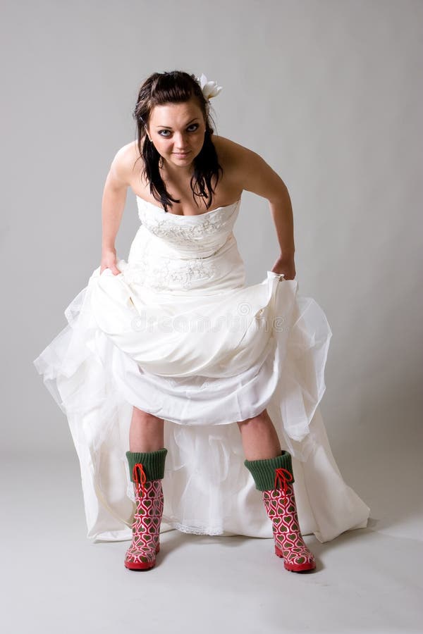 Funny bride stock image. Image of woman, happy, crazy - 13412565