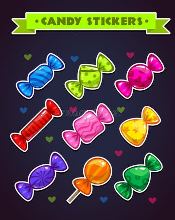 Candy Stickers Stock Illustrations – 6,878 Candy Stickers Stock ...
