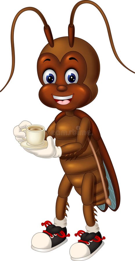 Funny Brown Cockroach Cartoon Stock Illustration - Illustration of ...
