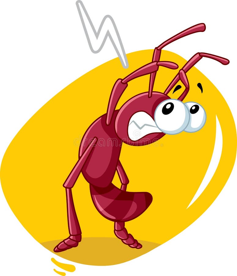 Scared Ant Insect Vector Cartoon Stock Vector - Illustration of ...