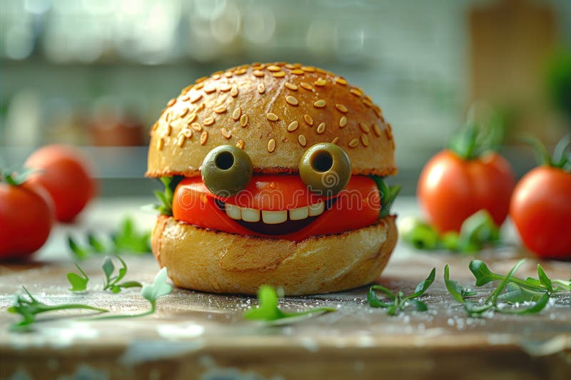 130 Ai Generated Burger Face Stock Photos - Free & Royalty-Free Stock ...