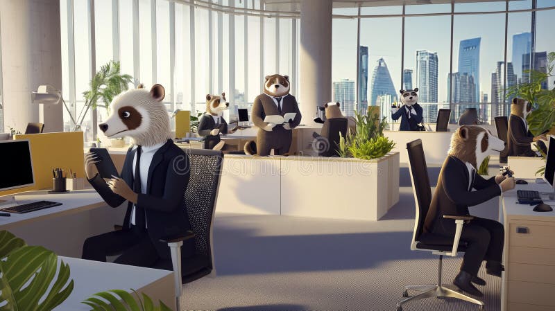 Funny Business Animals in Suits: 3d Renderings of Humanized Creatures ...