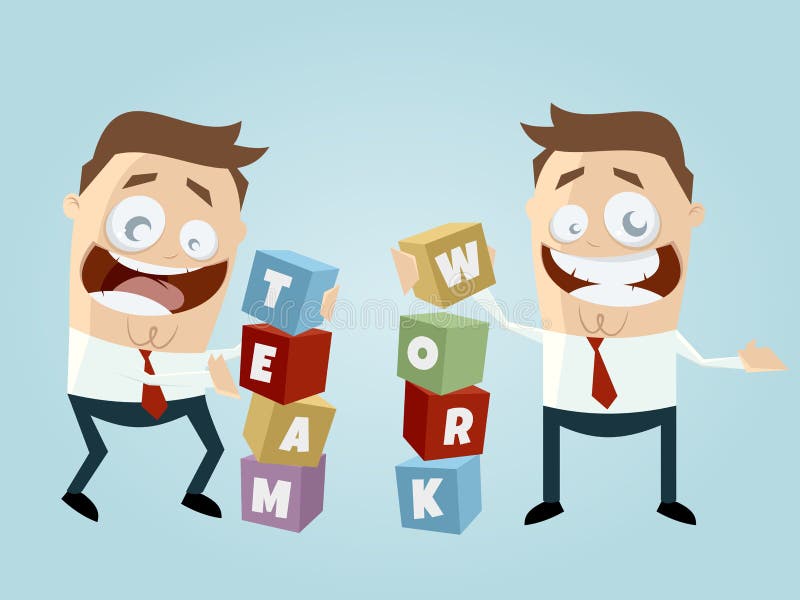 Funny teamwork stock vector. Illustration of company - 18325506