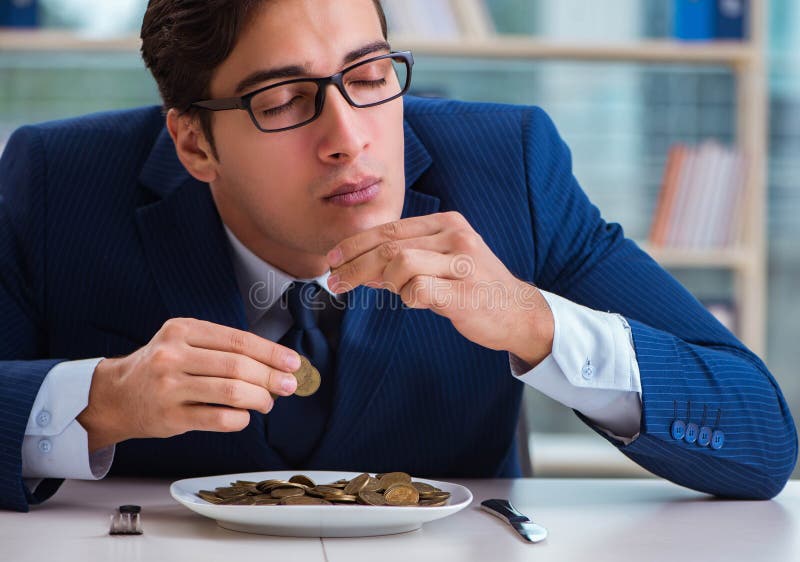 148 Businessman Eating Coins Stock Photos - Free & Royalty-Free Stock ...
