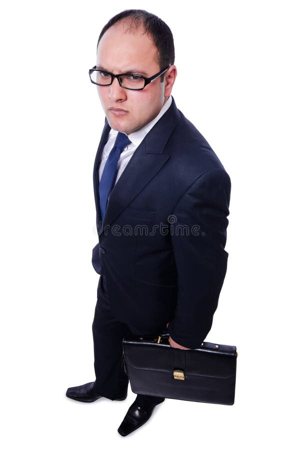 Funny businessman isolated stock image. Image of office - 46640129