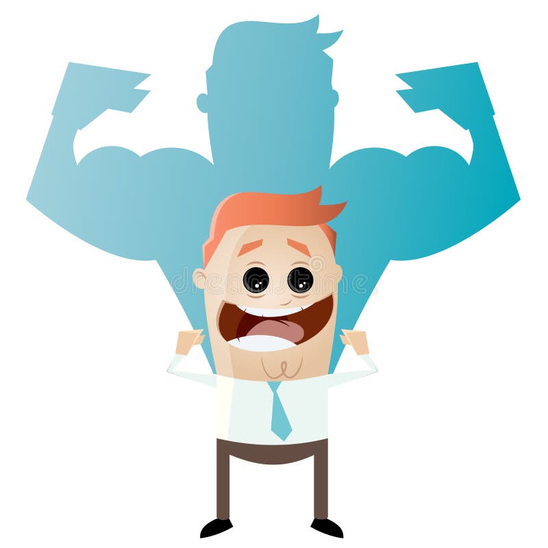 Funny Businessman Strong Stock Illustrations – 616 Funny Businessman ...