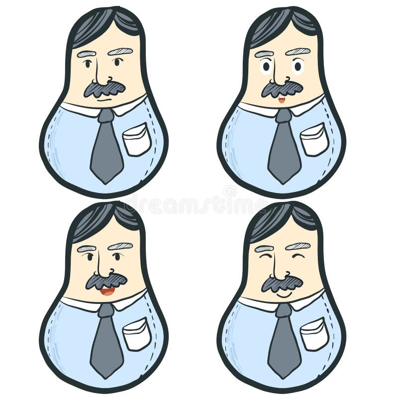 Funny Businessman, vector stock vector. Illustration of isolated - 50022974