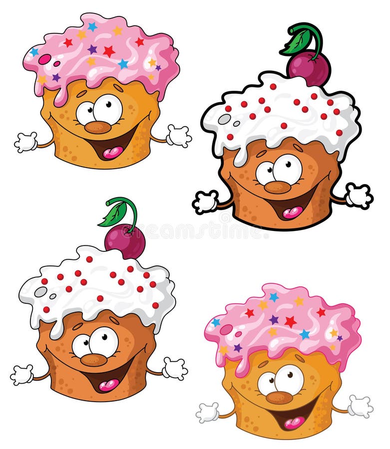 Funny cake stock vector. Illustration of cartoon, ingredients - 18719572