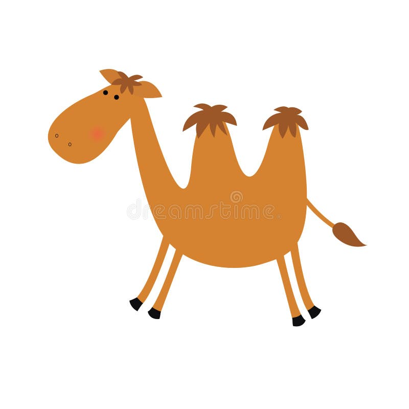 Funny camel stock vector. Illustration of cartoon, graphic - 74069003