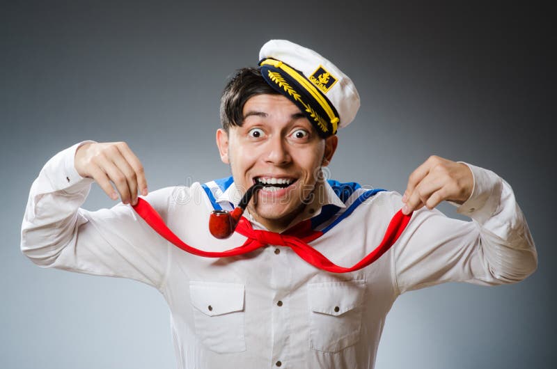 Funny captain sailor stock image. Image of handsome, humourous - 43734127