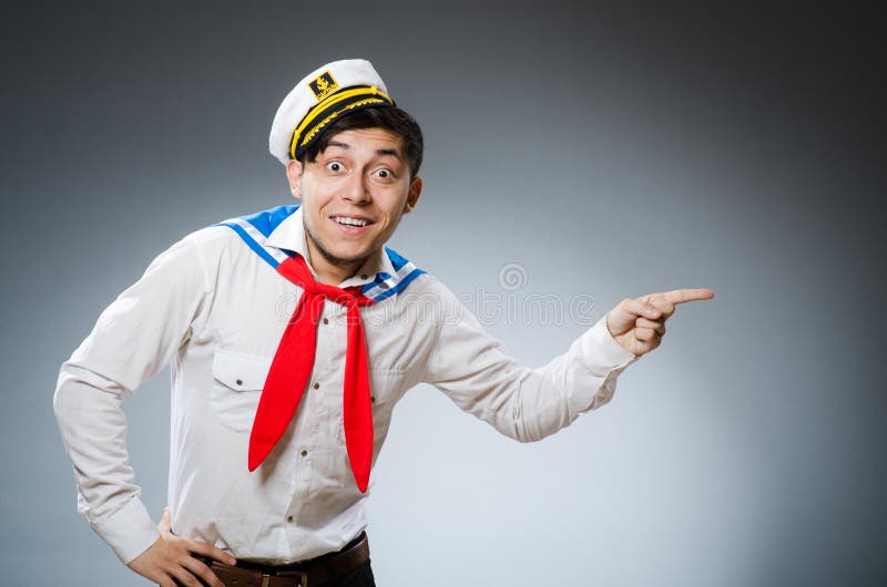 Funny captain sailor stock photo. Image of pointing, sail - 44324910