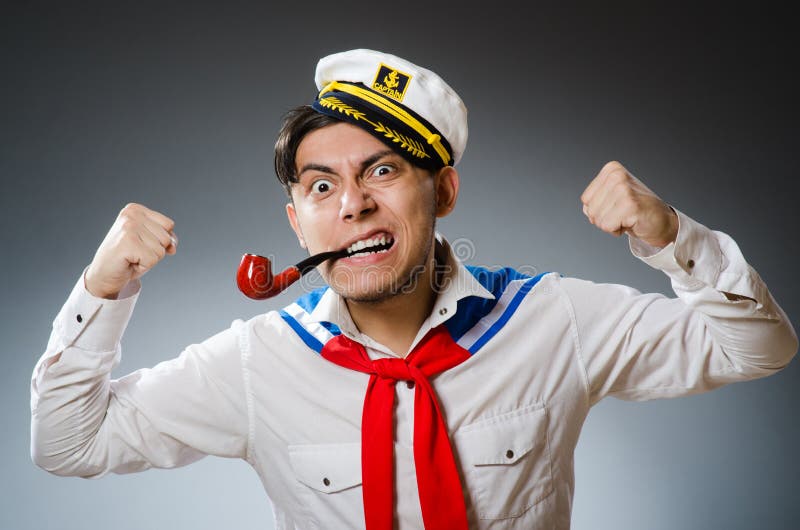 Funny captain sailor stock photo. Image of frustrated - 44324916