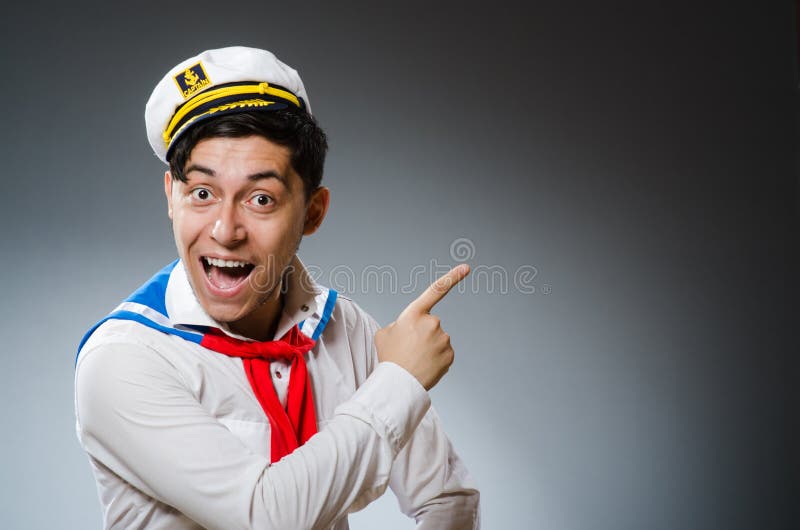 Funny captain sailor stock photo. Image of fashion, marine - 44758698