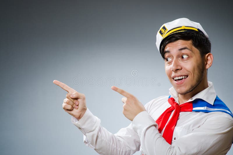 Funny captain sailor stock photo. Image of sailor, funny - 44758842