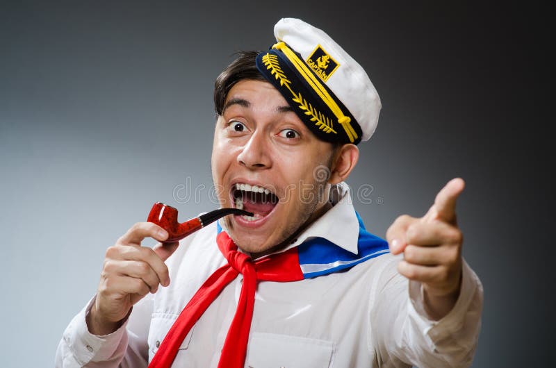 Funny captain sailor stock photo. Image of sailor, captain - 45059646