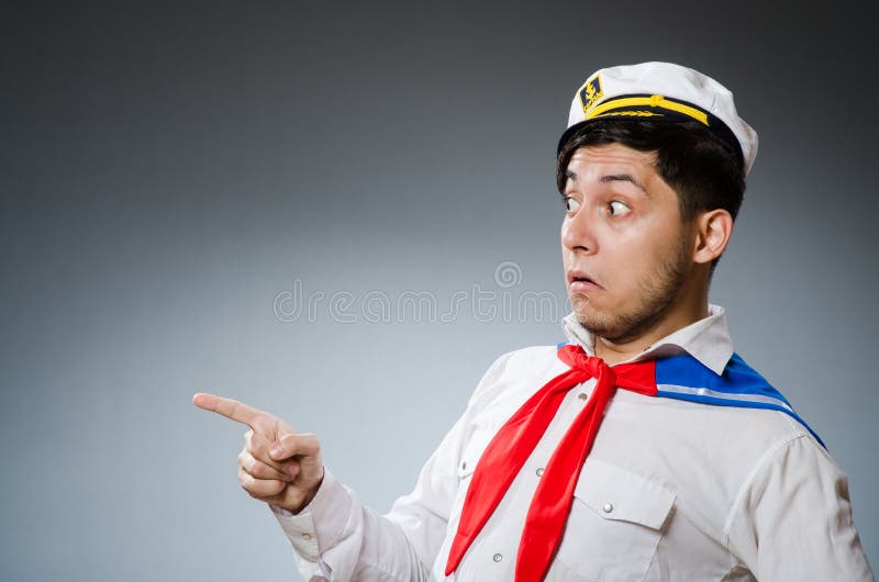 Funny captain sailor stock image. Image of humor, comic - 45980657