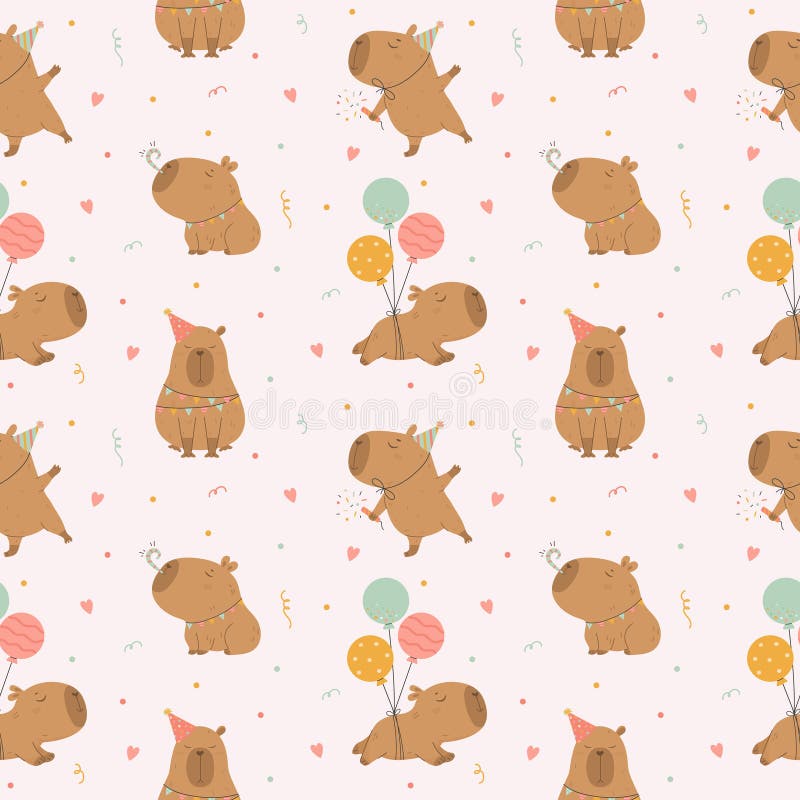 Capybara Birthday Stock Illustrations – 425 Capybara Birthday Stock ...