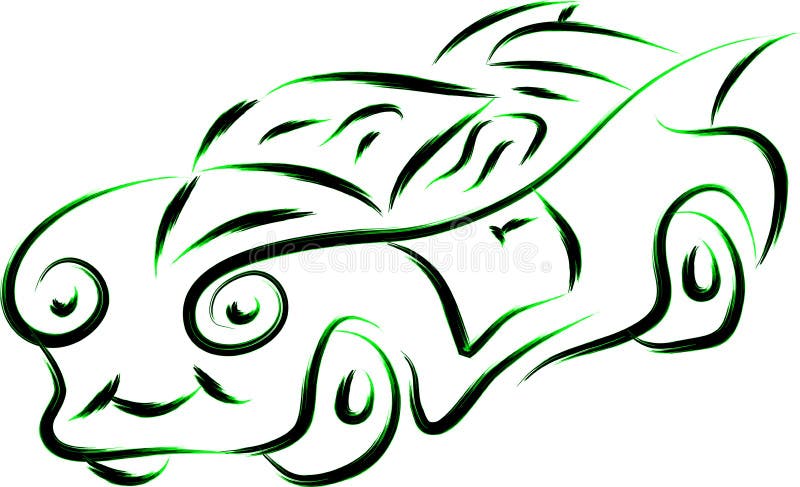 Funny car stock illustration. Illustration of humor, bumper - 38554470