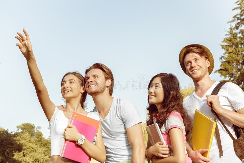 Funny Carefree Students Walking Stock Photo - Image of teen, male: 63162556