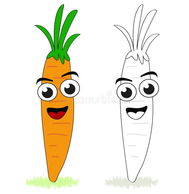 Funny carrot cartoon stock vector. Illustration of smiling - 13193334