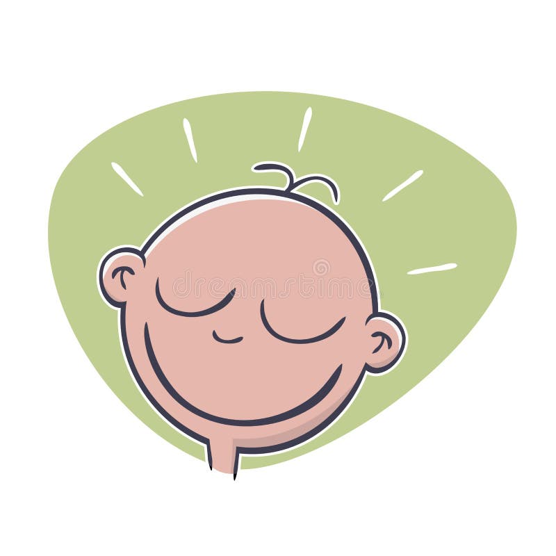 Funny cartoon baby head stock vector. Illustration of cheeky - 94074825