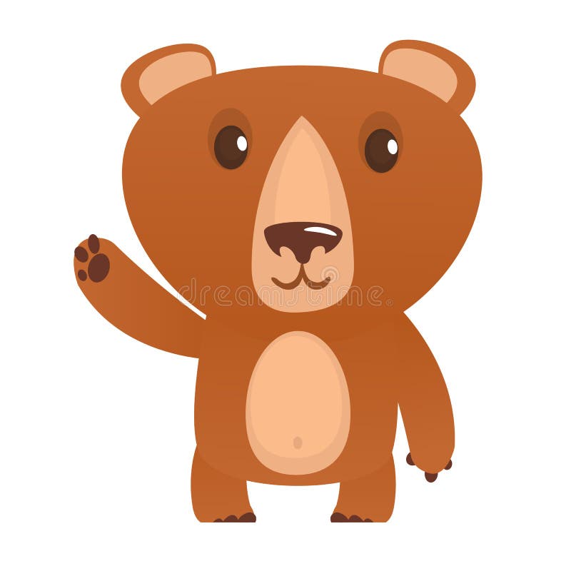 Funny Cartoon Bear. Vector Illustration Stock Vector - Illustration of ...