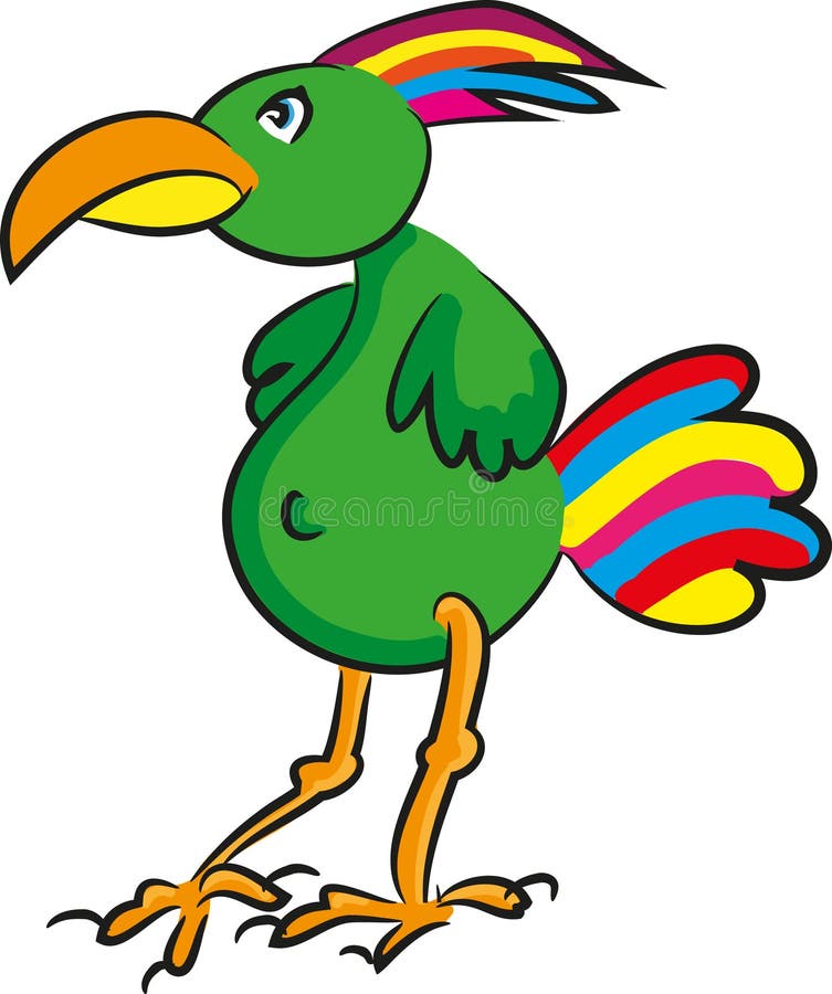Funny cartoon bird stock illustration. Illustration of blue - 42110361