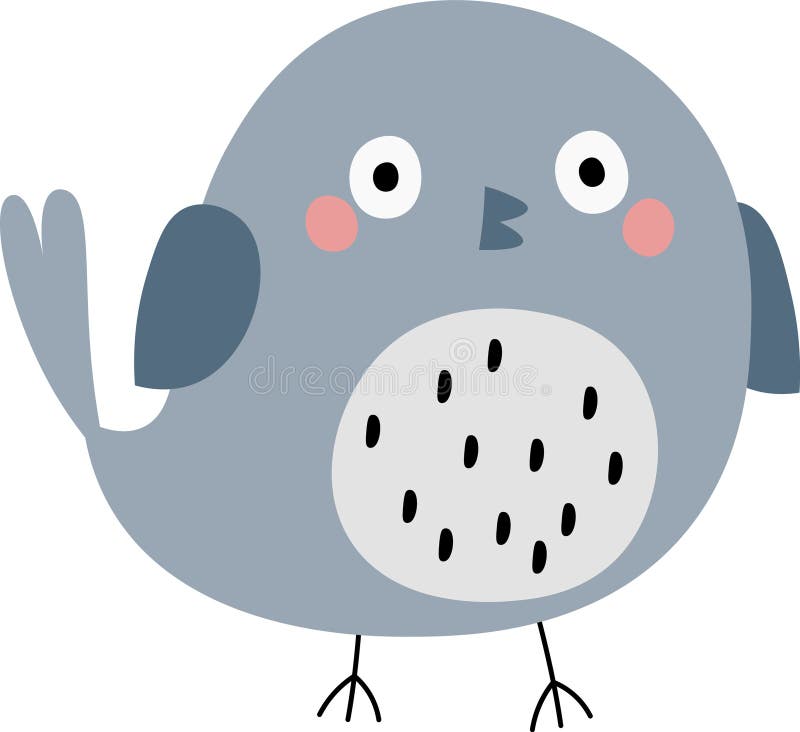 Funny Cartoon Bird stock vector. Illustration of drawing - 297118785