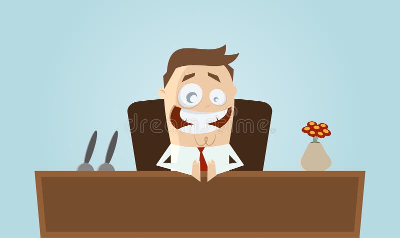 Cartoon Boss Desk stock vector. Illustration of businessman - 32005811