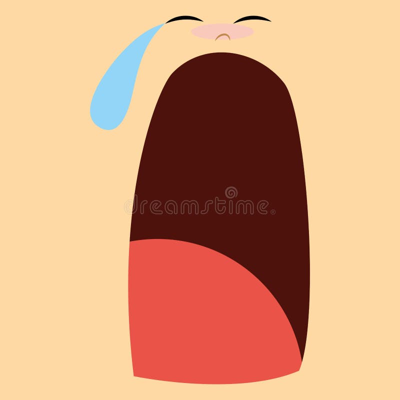 Funny Cartoon Character Face Illustration Editable Stock Vector ...