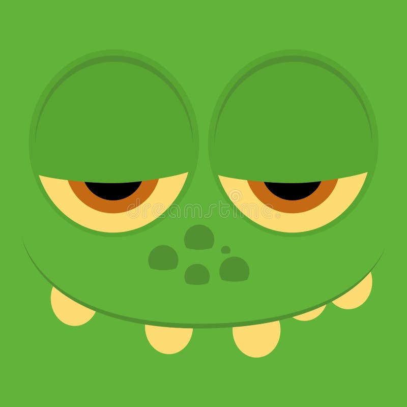 Funny Cartoon Character Face Illustration Editable Stock Vector ...