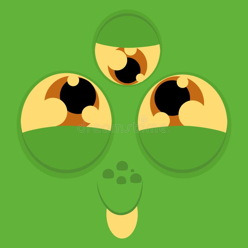 Funny Cartoon Character Face Illustration Editable Stock Vector ...