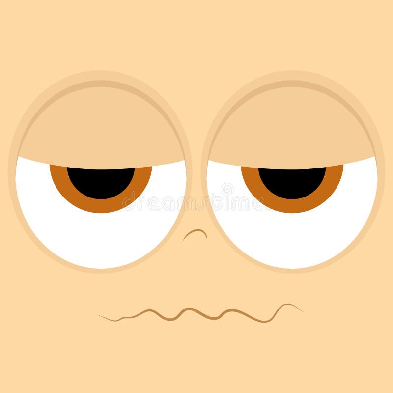Funny Cartoon Character Face Illustration Editable Stock Vector ...