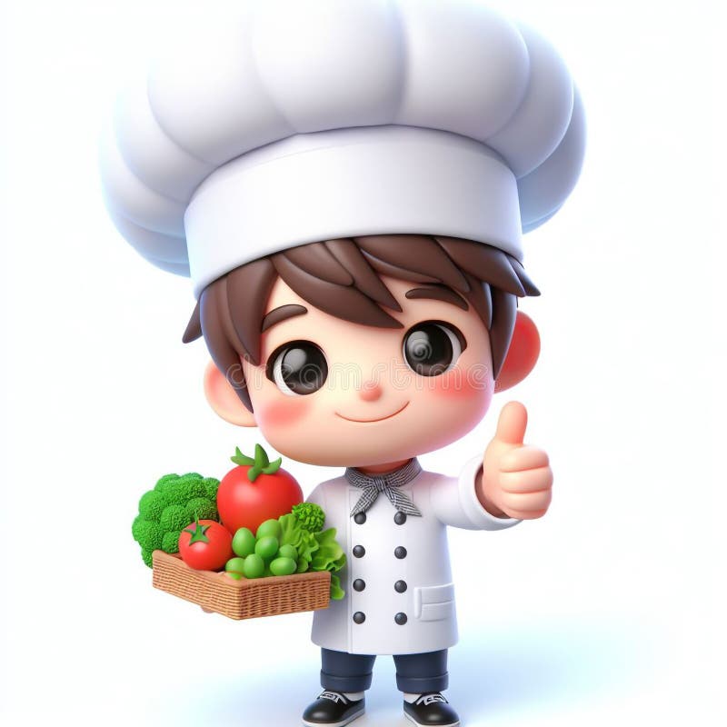 Funny Cartoon of Chef Cooking Stock Illustration - Illustration of diet ...