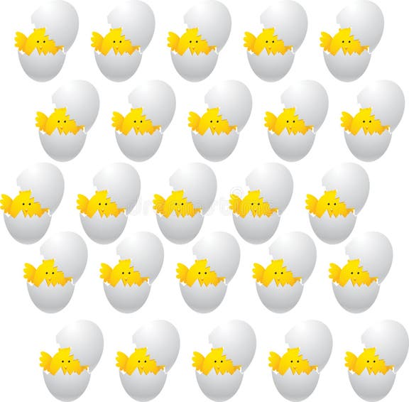 Funny cartoon chicks stock illustration. Illustration of design - 97009029