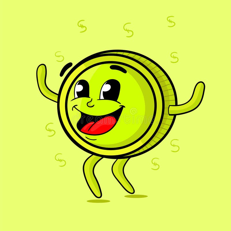 Funny Cartoon Coin Design Character.vector Illustration Stock Vector ...