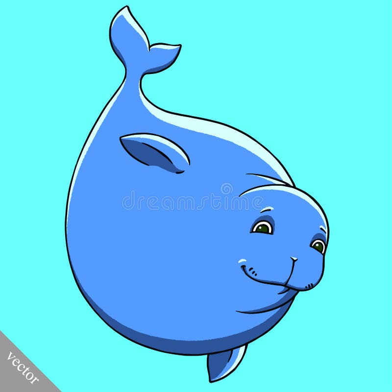 Funny Cartoon Cute Fat Navy Seal Vector Illustration Stock Vector ...