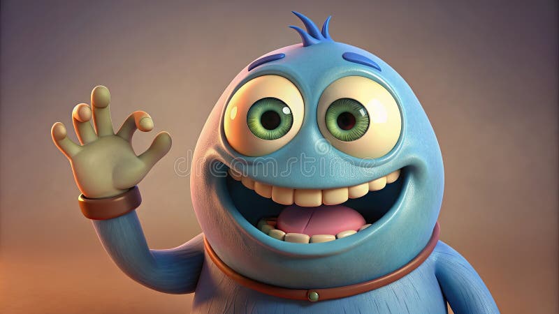 Funny cartoon cyclops stock image. Image of funny, laughing - 338328075